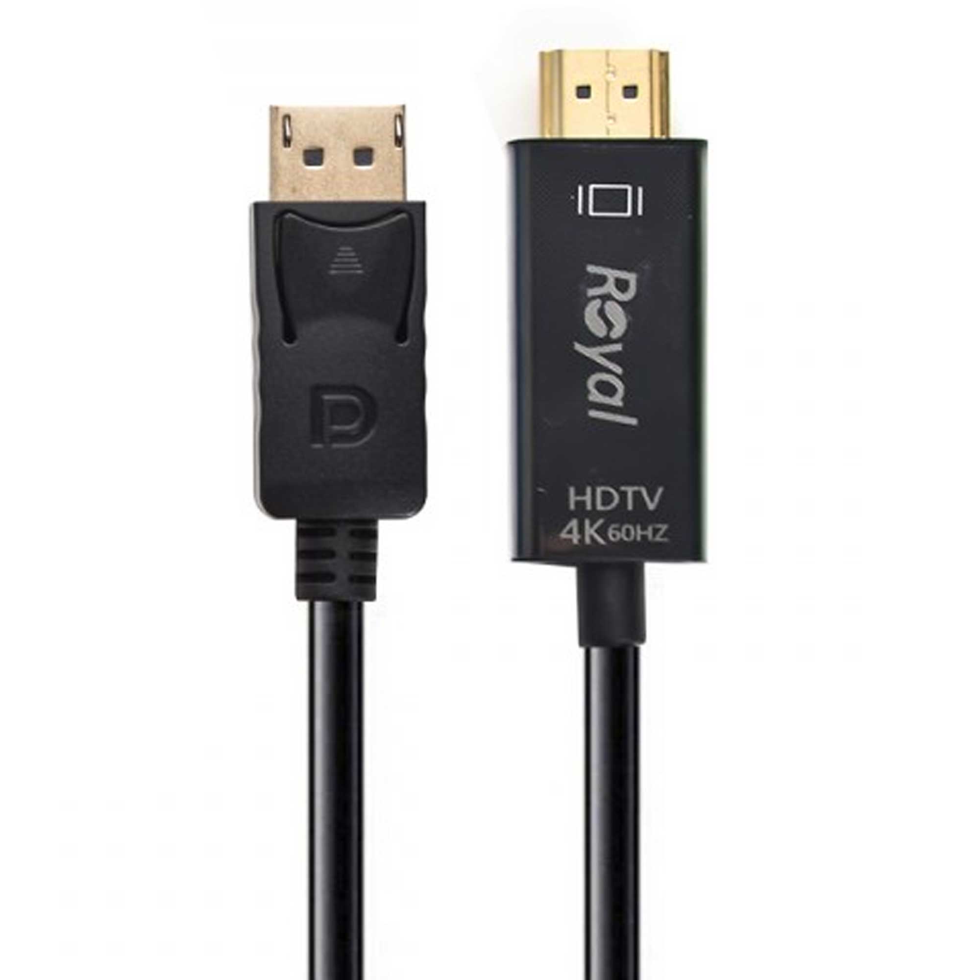 کابل دیسپلی پورت 3 متری DISPLAY PORT به HDMI با روکش پلاستیکی رویال ...