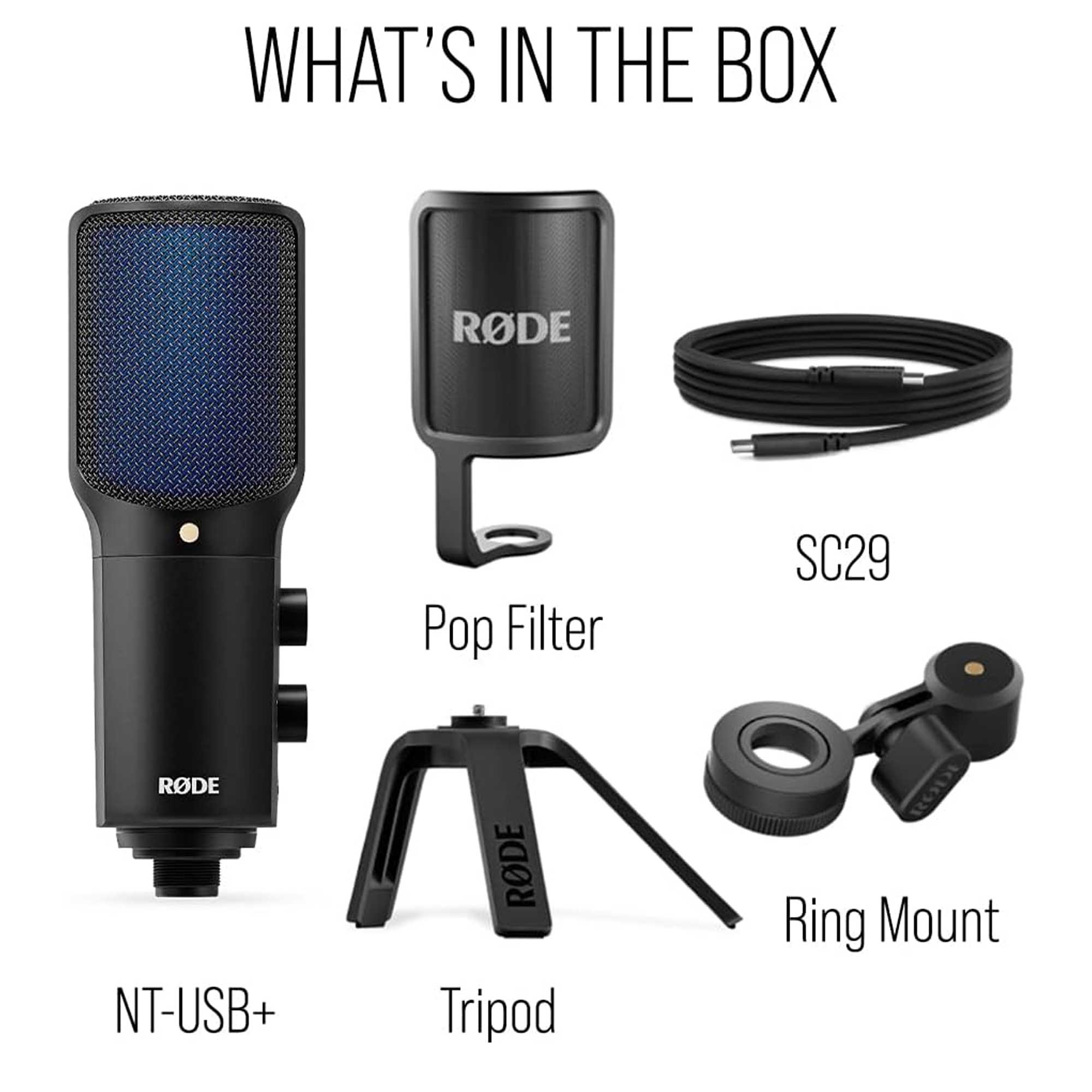 میکروفون استودیویی با سیم کاندنسر با رابط تایپ سی رود مدلNT USB PLUS ...