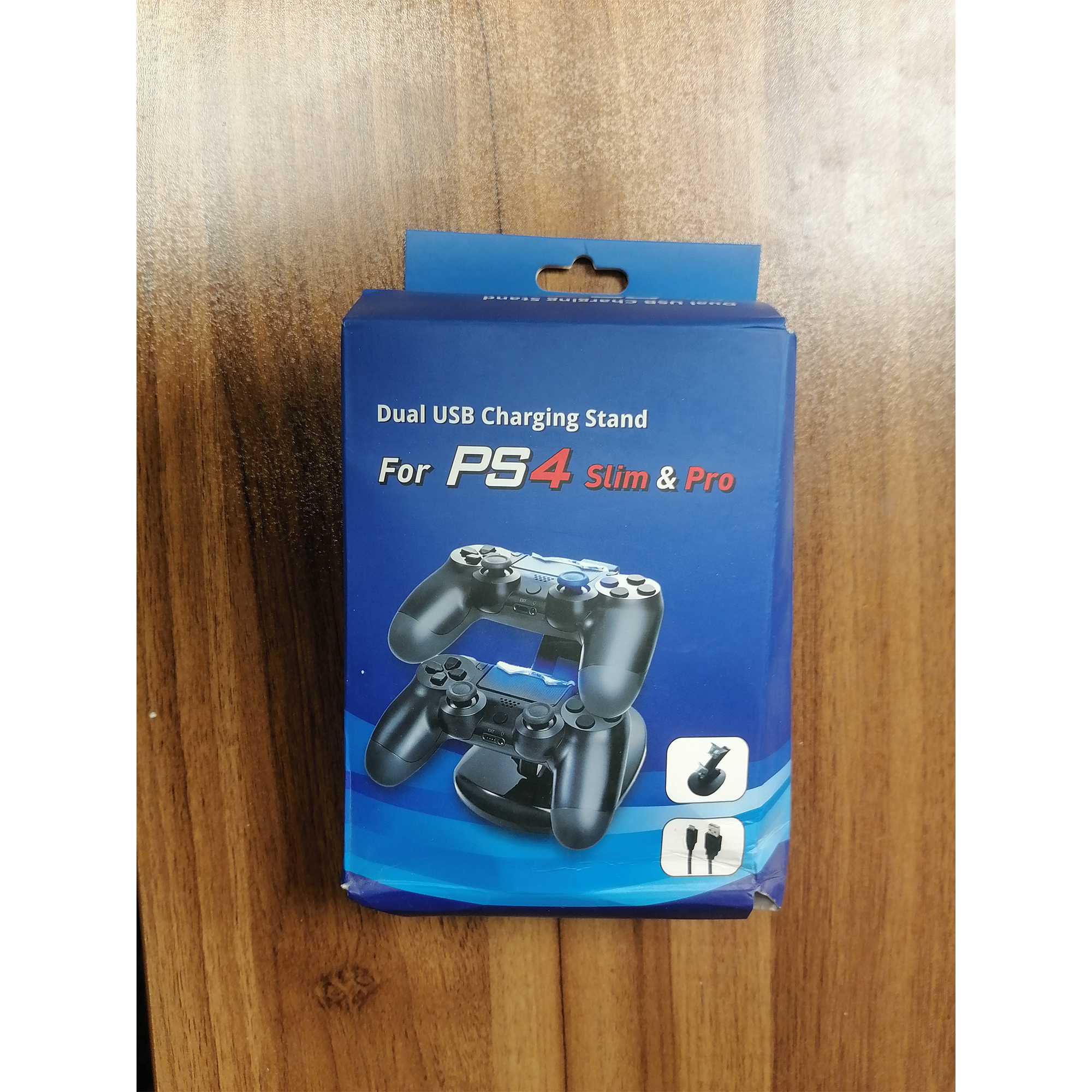 پایه شارژر دوتایی دسته PS4 مدل HB-P4002B به همراه کابل و جعبه باز HB ...